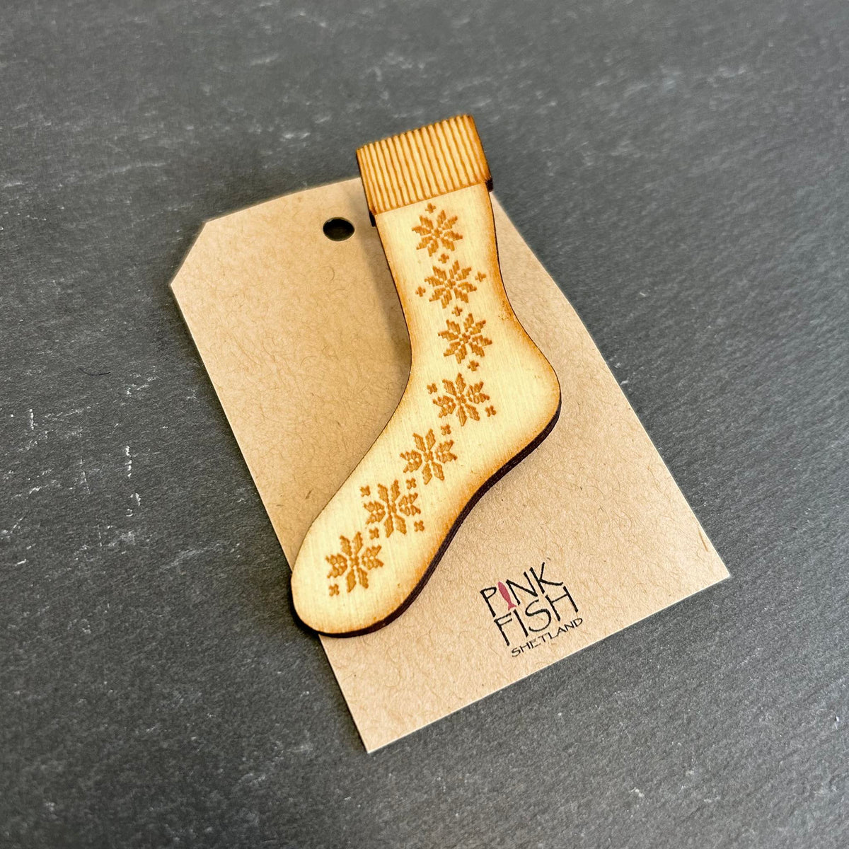 Pink Fish Fair Isle Sock Brooch – Ninianshetland